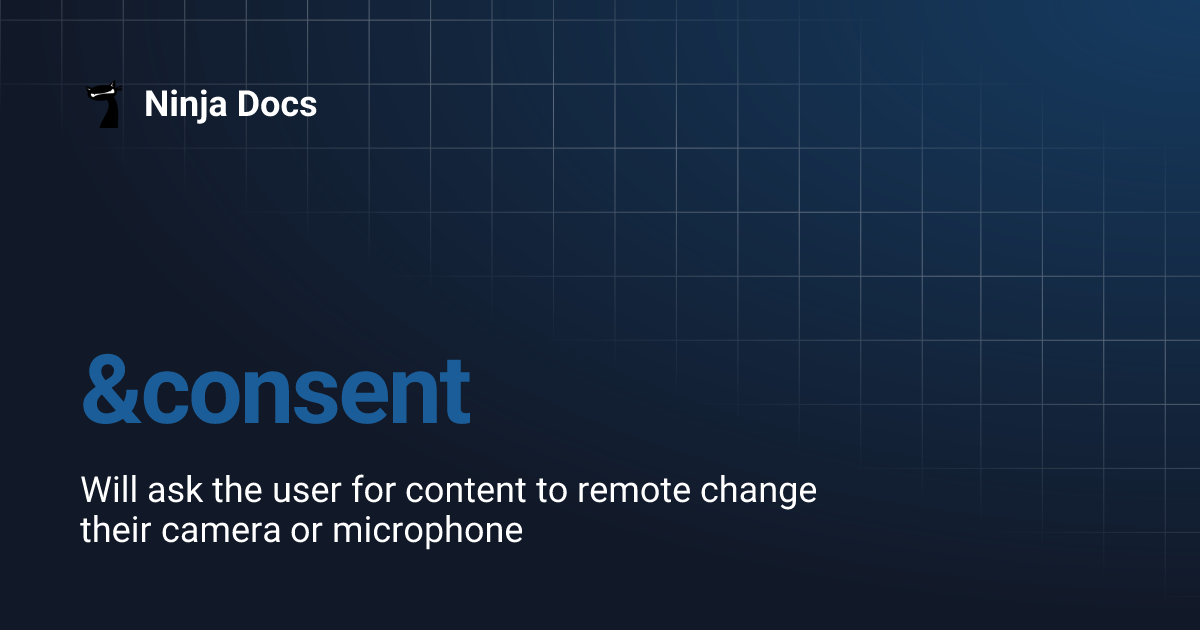 &consent | Ninja Docs