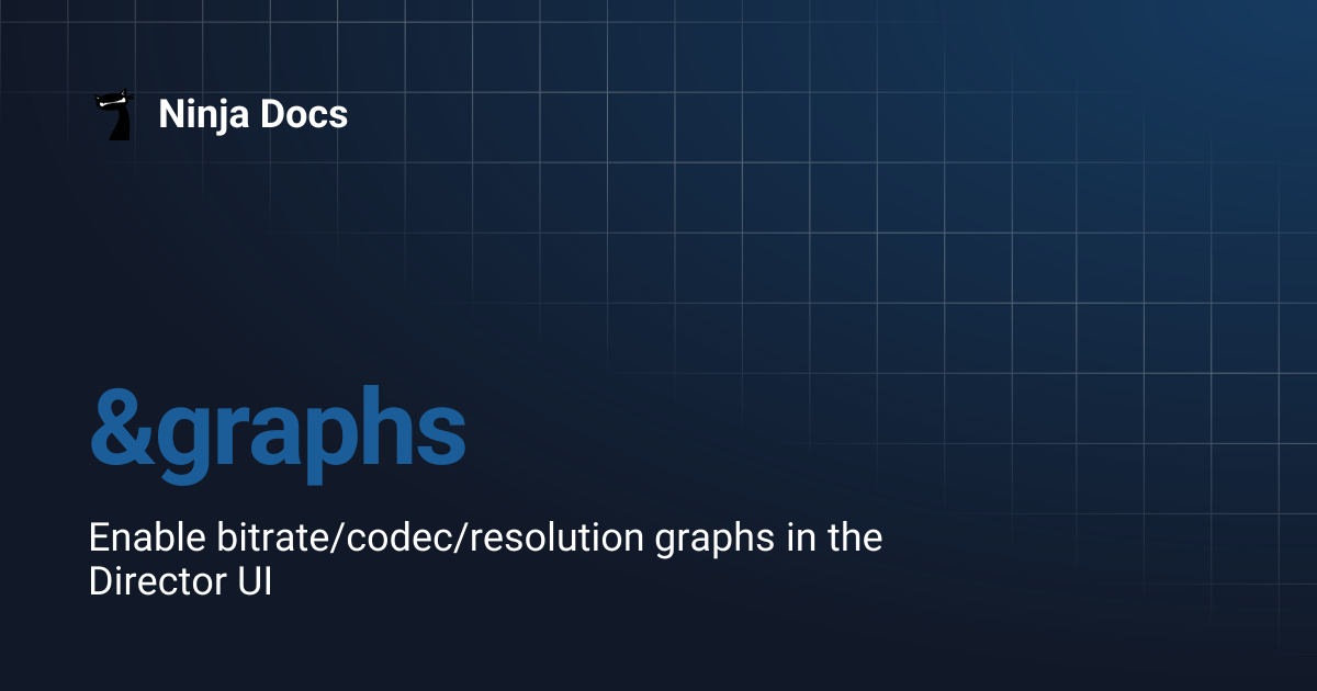 &graphs | Ninja Docs