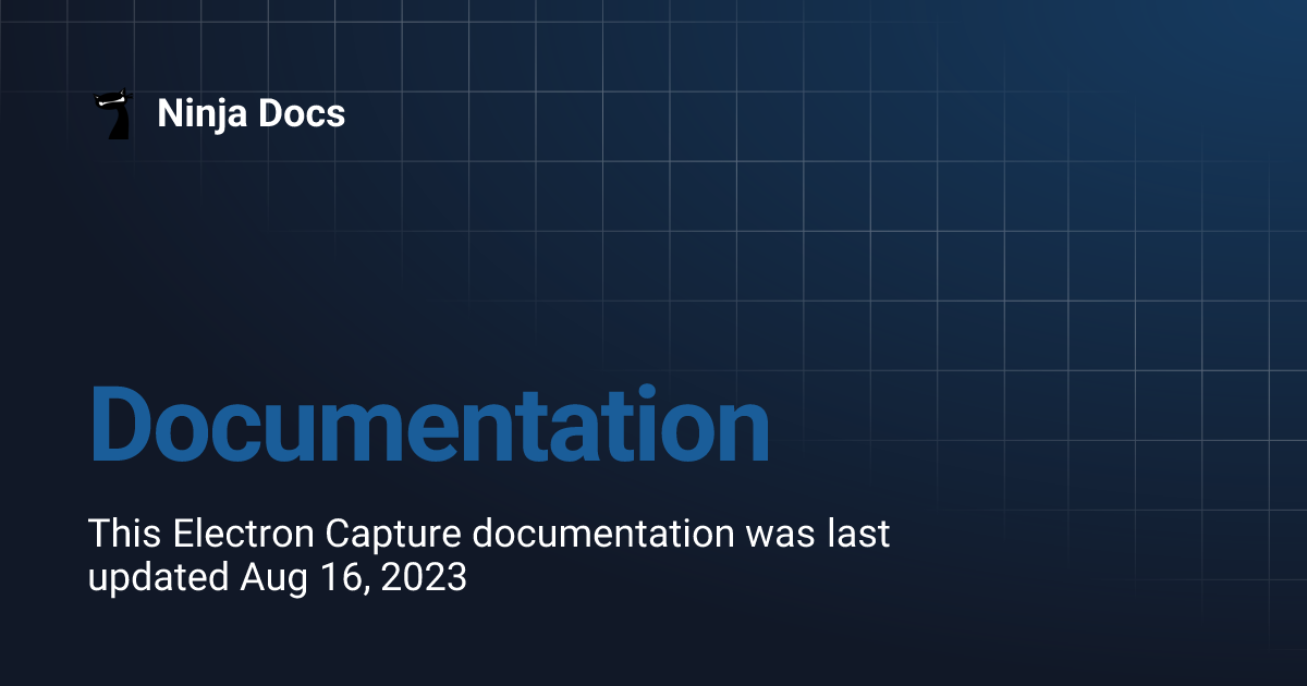 Documentation | Ninja Docs
